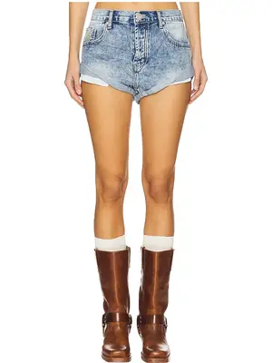 ONETEASPOON Bandits Low Waist Denim Short - Sunset Blue