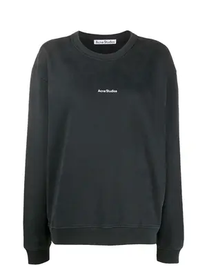 Acne Studios Logo-print Sweatshirt - Black