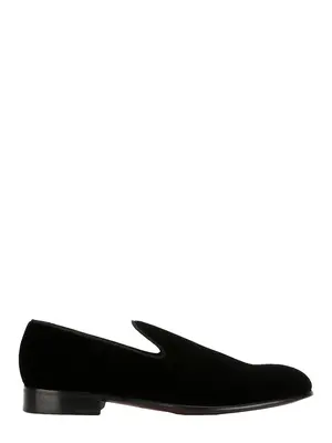 Dolce & Gabbana Classic Velvet Slippers - Black