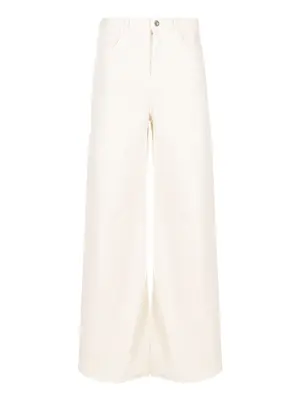 Attico Mid-rise Flare Jeans - White