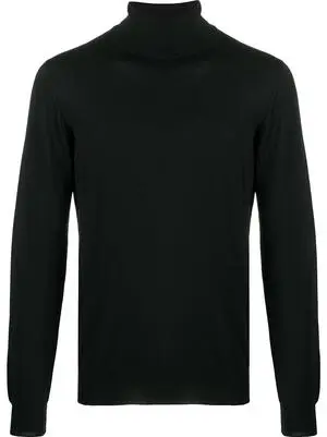 Fedeli Roll Neck Jumper - Black