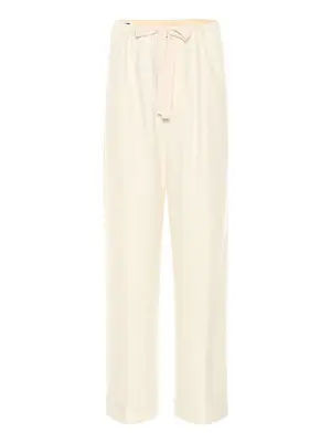 JIL SANDER Jil Sander Twill Wool-Blend Wide-Leg Pants