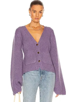 Khaite KHAITE Scarlett Cardigan Amethyst