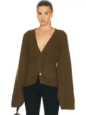 Khaite KHAITE Scarlett Cardigan Avocado