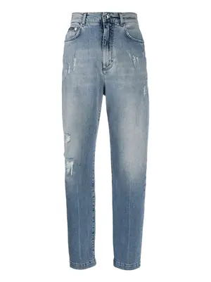 Dolce & Gabbana Distressed Boyfriend Jeans - Blue