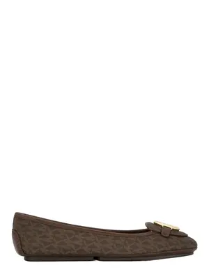 Michael Kors Grained Ballerina Flats - Brown