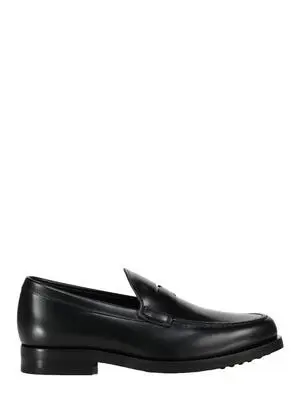 TOD'S Leather Penny Loafers - Black