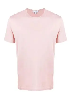 Sunspel Round Neck T-shirt - Pink