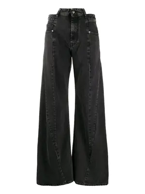 MAISON MARGIELA Décortiqué Wide-leg Jeans - Black
