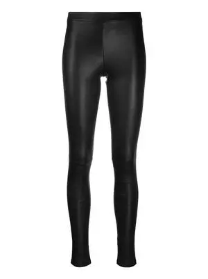 Theory Low-waist Skinny Lambskin Trousers - Black