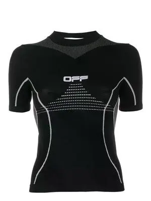 Off-White Logo Printed Active T-shirt - Black