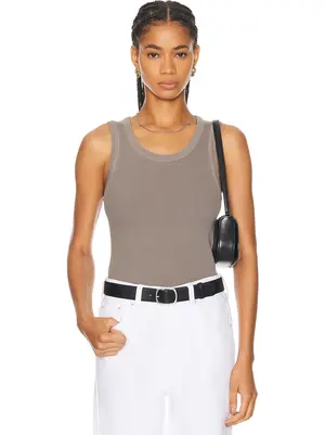 AGOLDE Poppy Ribbed Tank - Shaker
