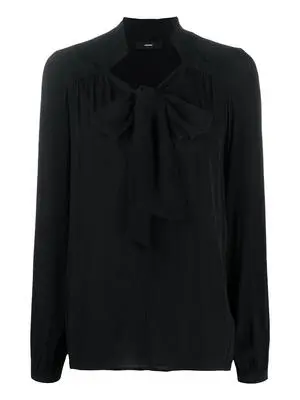 DIESEL® Tied Neck Blouse - Black