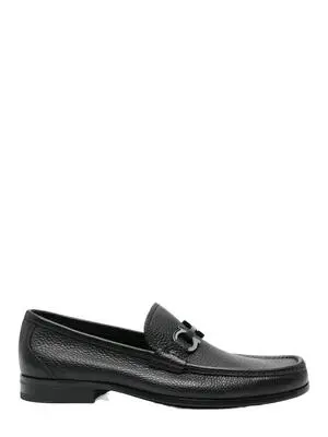 FERRAGAMO Grandioso Leather Loafers - Black