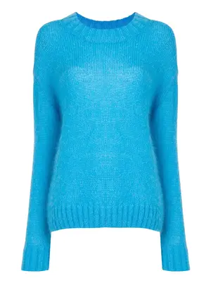 Goen.j Slouchy Ribbed Jumper - Blue