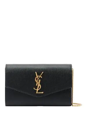 Saint Laurent Uptown Leather Chain Bag - Black