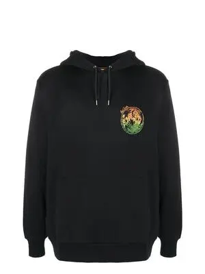 Paul Smith Logo Print Drawstring Hoodie - Black