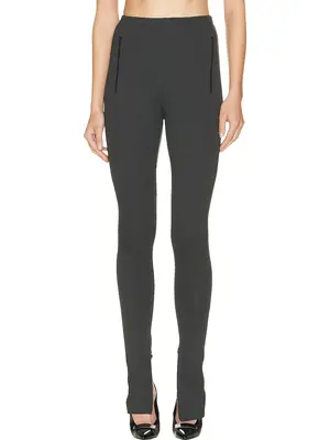 Wardrobe.NYC Wardrobe.nyc Side Zip Legging In Black Charcoal