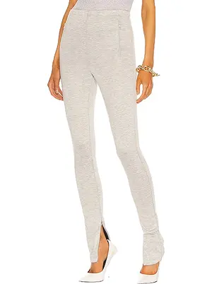 Wardrobe.NYC Wardrobe.nyc Side Zip Legging In Black Grey Marl
