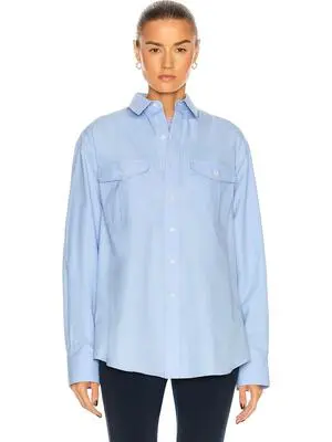 Wardrobe.NYC Oversize Shirt Blue