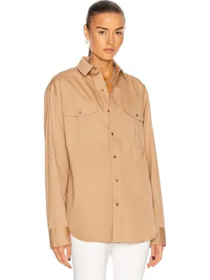 Wardrobe.NYC Oversize Shirt Camel