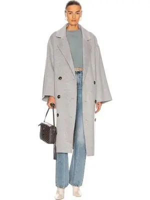 Loulou De Saison Loulou De Saison Borneo Coat Grey Melange