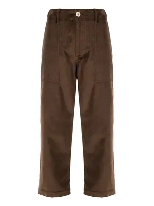 MAISON JEJIA Cropped Straight-leg Trousers - Brown