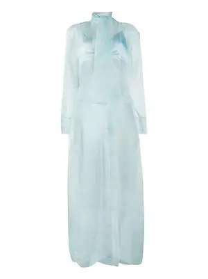Matériel Sheer Floor-length Shirt - Blue