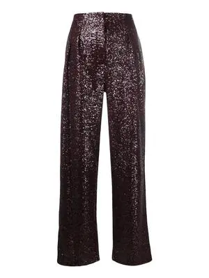 IN THE MOOD FOR LOVE Sequinned High-Waist Trousers