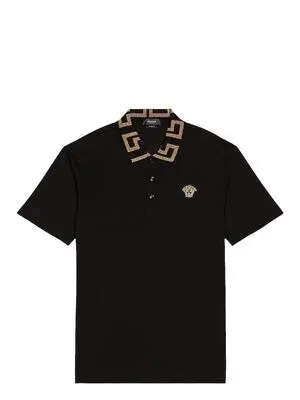 Versace Taylor Fit Polo - Black