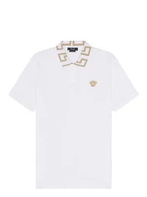 Versace Taylor Fit Polo - Optical White