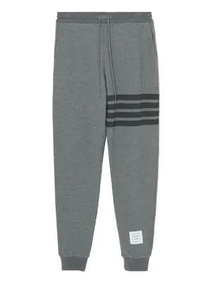 Thom Browne Striped Cotton Track Pants - Grey