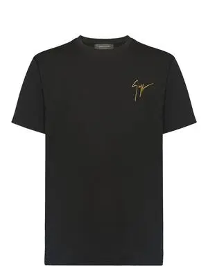 GIUSEPPE ZANOTTI Lr-01 Cotton T-shirt Black