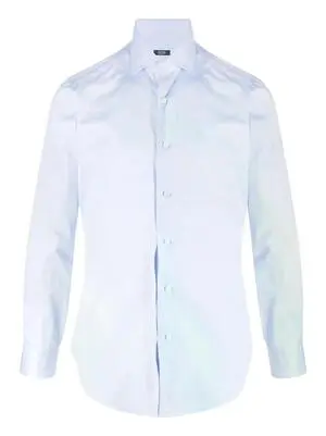 BARBA NAPOLI Poplin Shirt - Blue