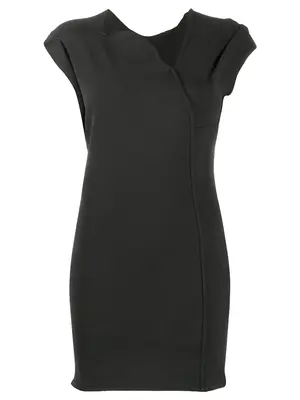 Rick Owens Asymmetric Neck Dress - Black