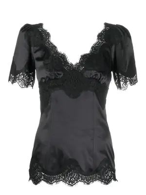Dolce & Gabbana Lace-trim Top - Black