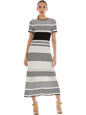 Novis The Bennington Striped Dress - Black