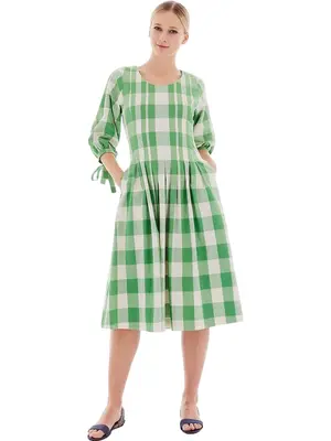 Novis The Bardot Silk Dress - Green