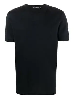 Dolce & Gabbana Logo Label Crew Neck T-shirt - Blue