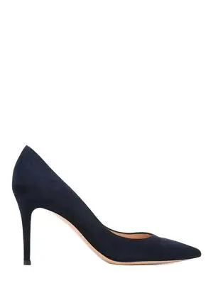 GIANVITO ROSSI Gianvito Rossi Navy Suede Pointed Toe Pumps