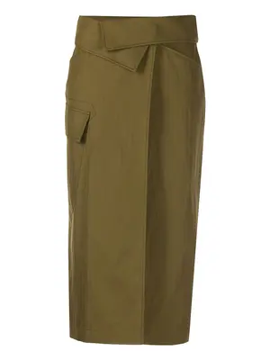 Kenzo Wrap Waist Skirt - Green