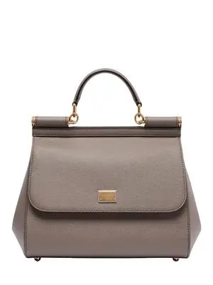 Dolce & Gabbana Dolce&Gabbana Sicily Leather Shoulder Bag Grey