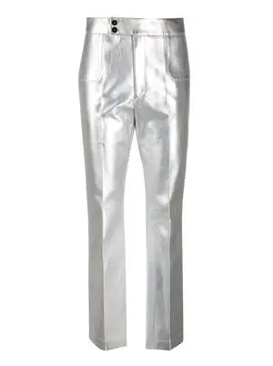 Philosophy Di Lorenzo Serafini Metallic Straight-leg Trousers - Silver