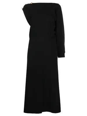 Givenchy Ribbed One-sleeve Dress - Black