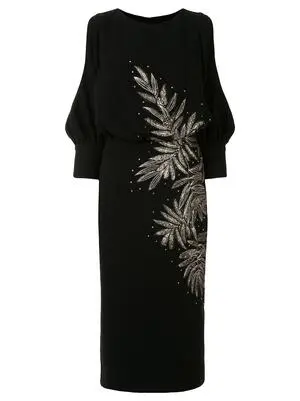 SAIID KOBEISY Saiid Kobeisy Open-Shoulder Embroidered Dress