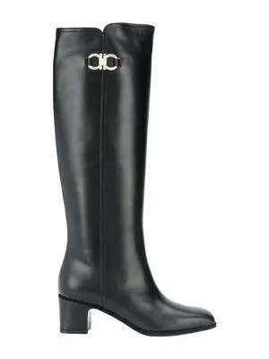 FERRAGAMO Gancini Knee-high Boots - Black