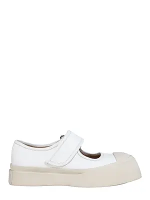 Marni Leather Mary Jane Sneakers - White