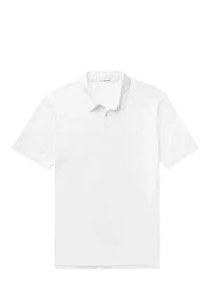 JAMES PERSE Supima Cotton-jersey Polo Shirt - White