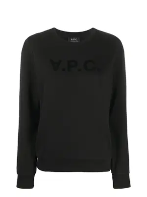 A.p.c. Logo Print Sweatshirt - Black