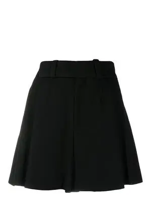 Chloé High-waist Pleated Shorts - Black